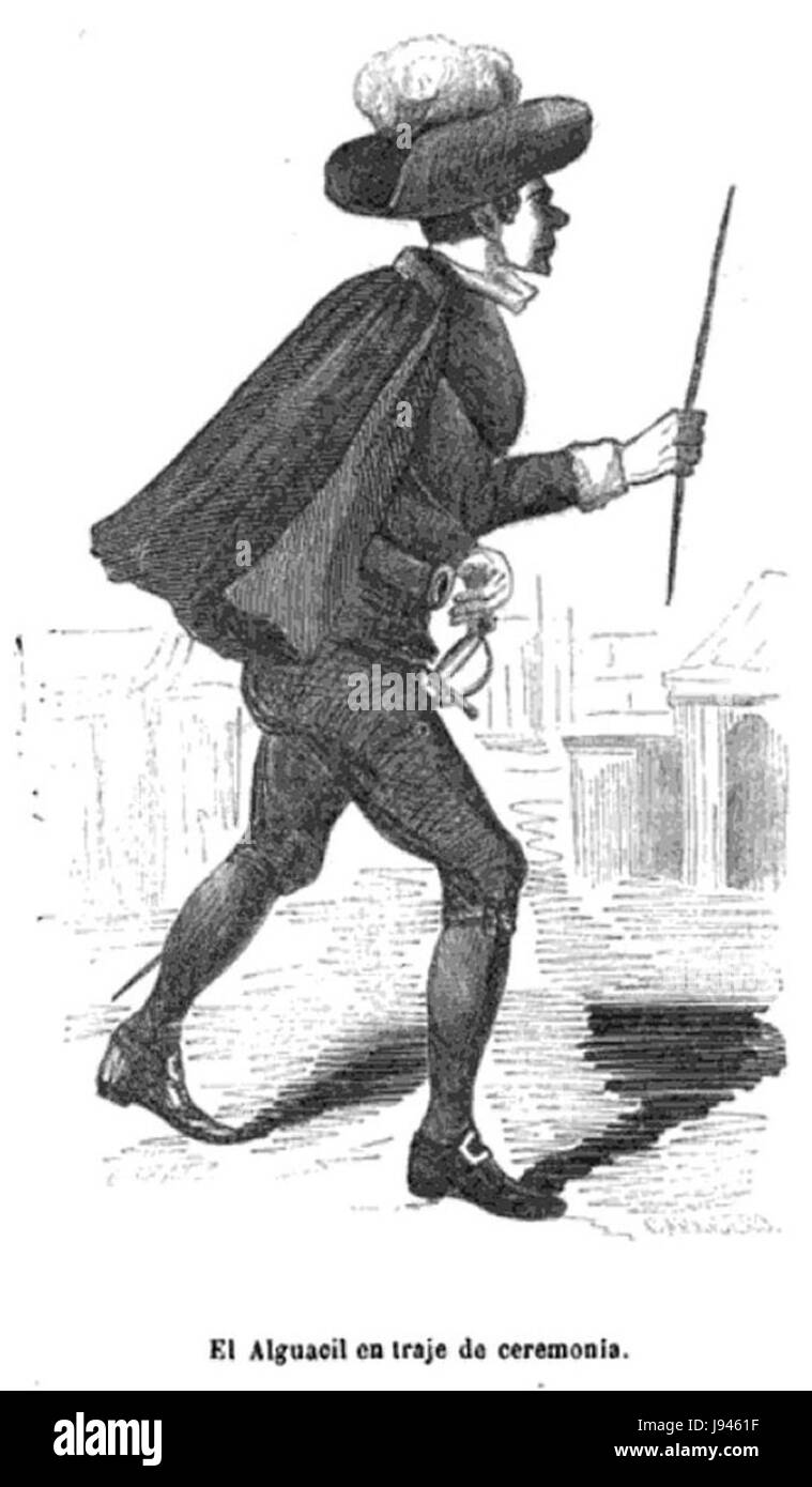 'El Alguacil en traje de ceremonia' translates to 'The Constable in ...