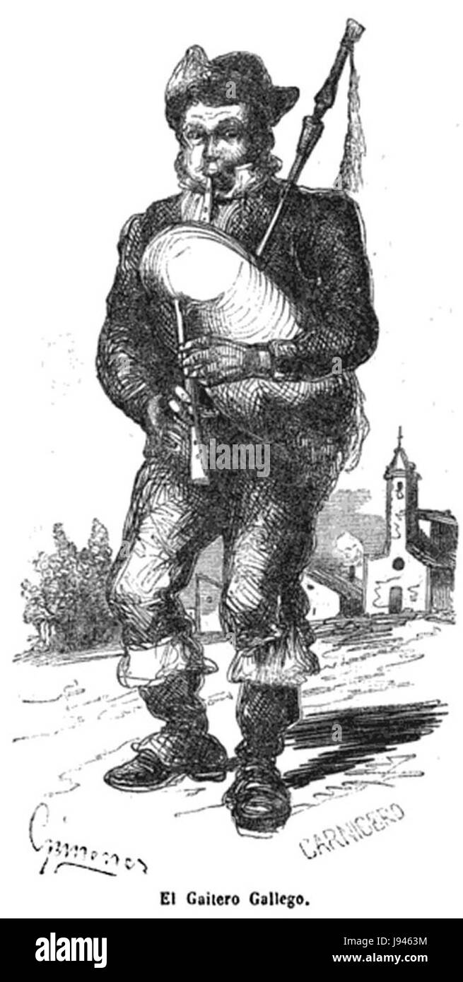 An artwork titled 'The Spaniards 264 El Gaitero,' featuring a ...