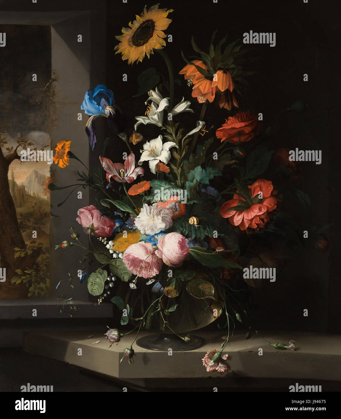 This 1681 painting by Jacob van Walscapelle showcases a vibrant still ...