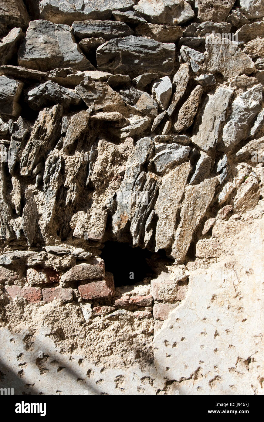 impact, stone, rough, rock, concrete, wall, broken, ruin, outdoor ...