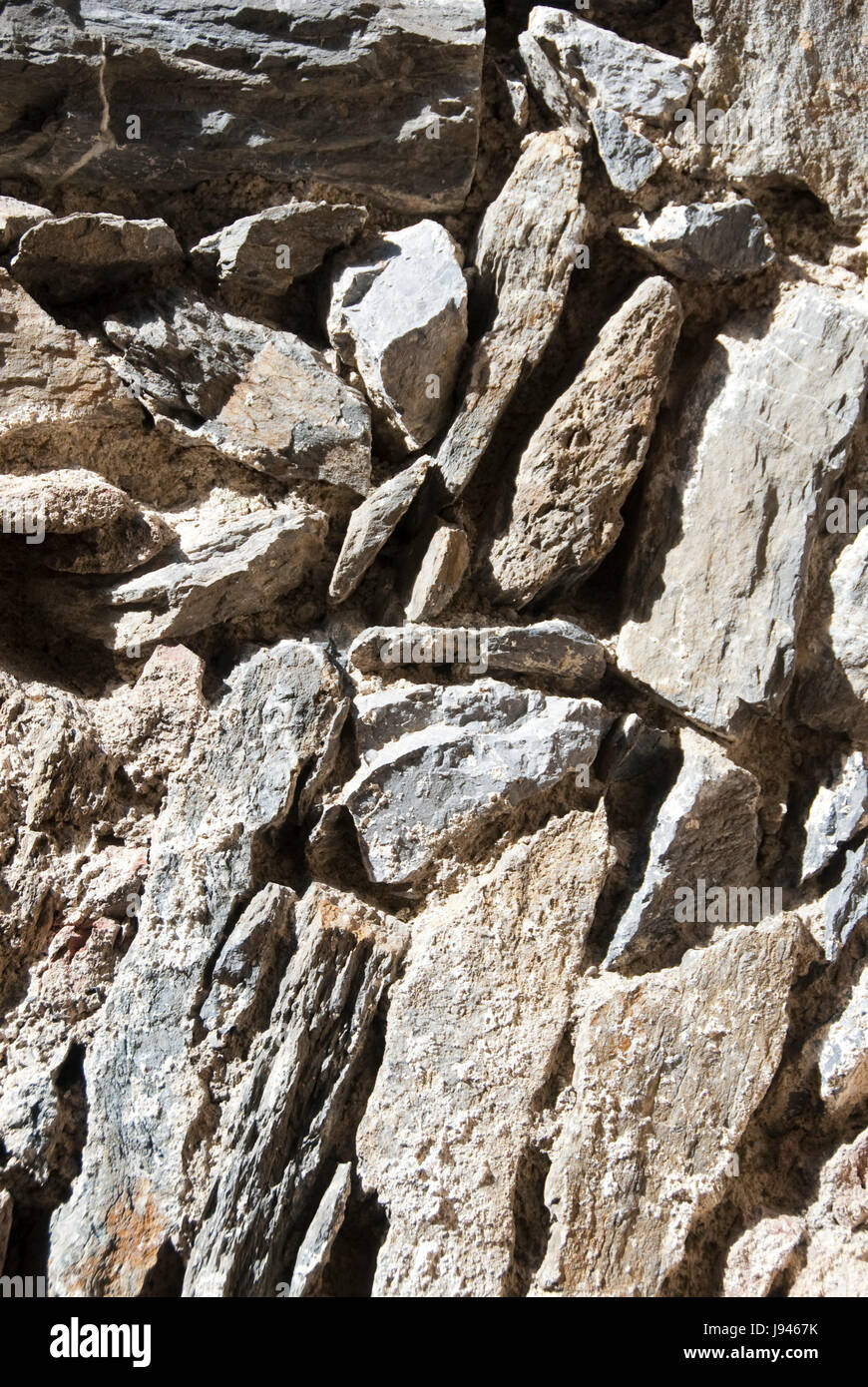 impact, stone, rough, rock, concrete, wall, broken, ruin, outdoor ...