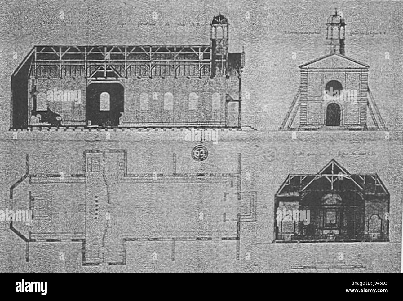 The plans for the Saint Louis Parish Church in New Orleans, dated 1724 ...