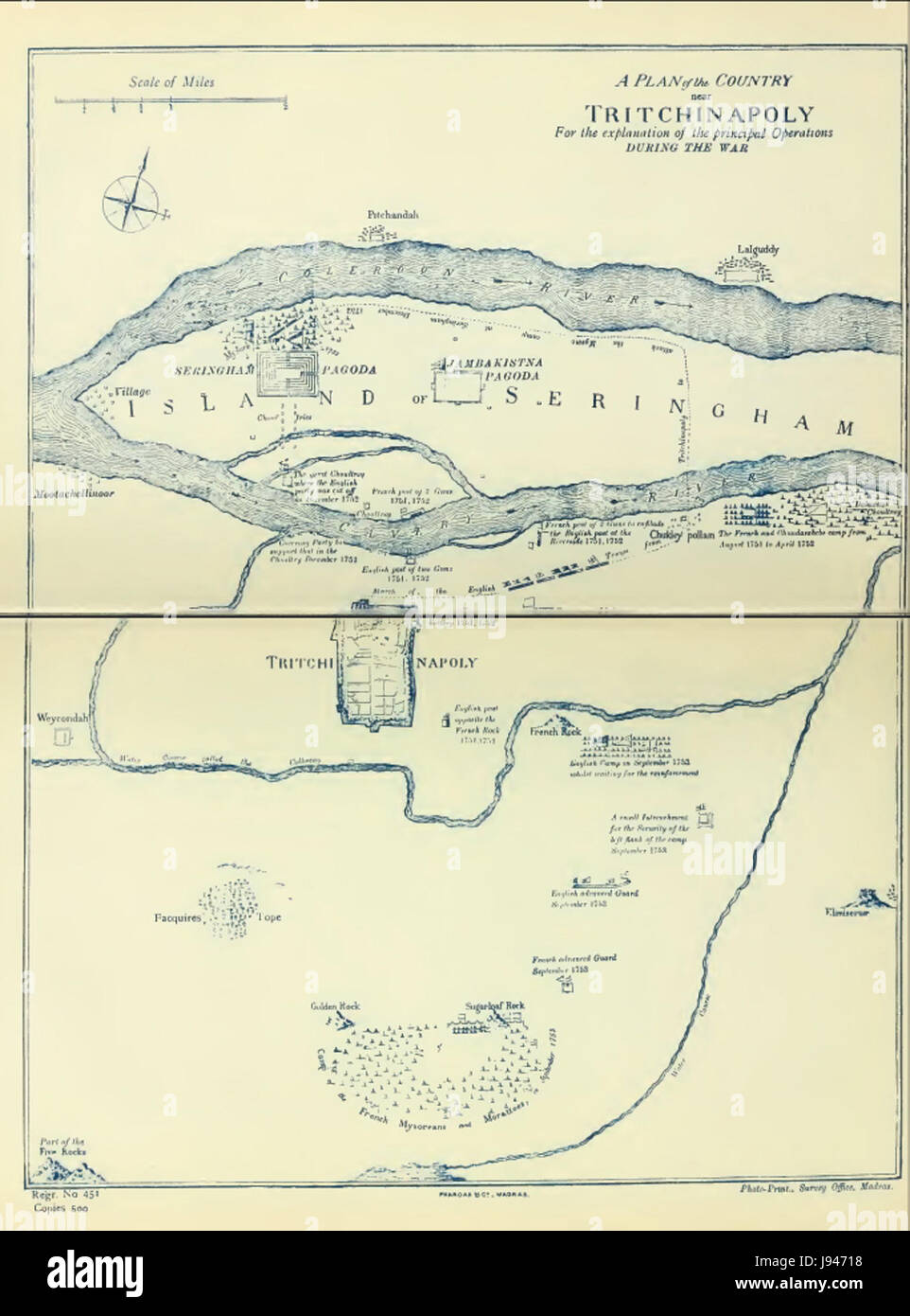 Tiruchirappalli(Trichinopoly) during CarnaticWars1751 Stock Photo - Alamy