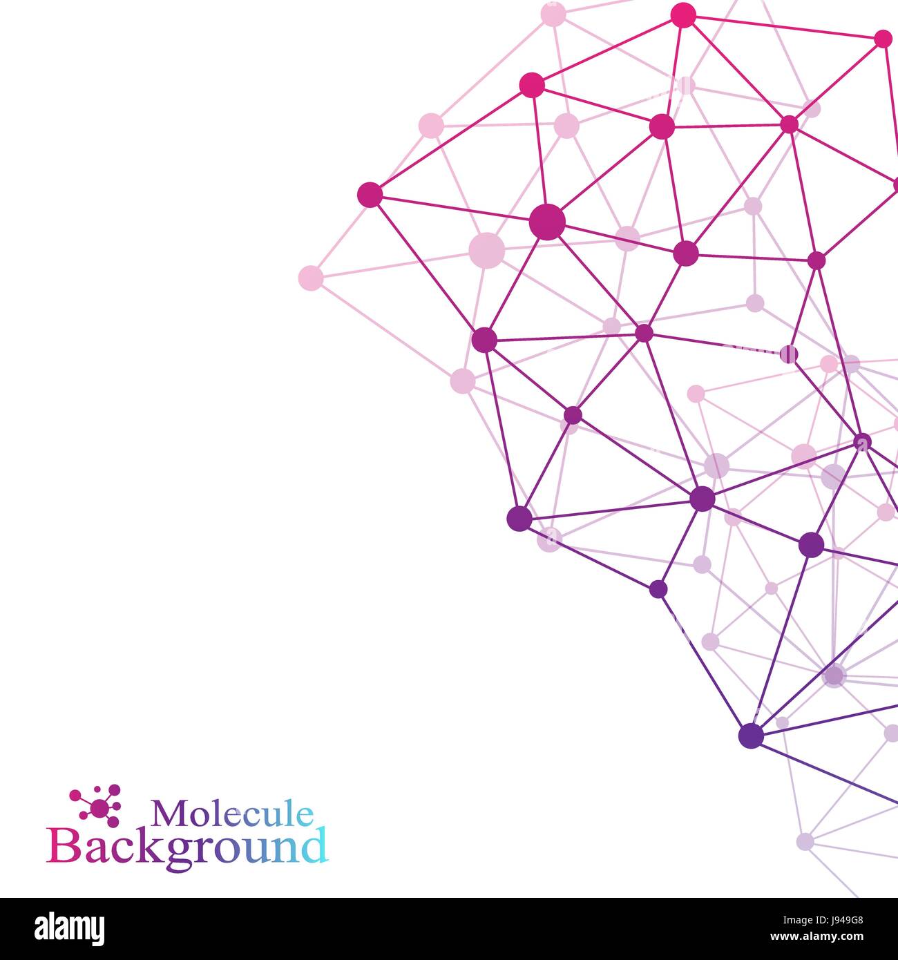 Graphic background communication. Structure molecule dna, neurons, atom ...