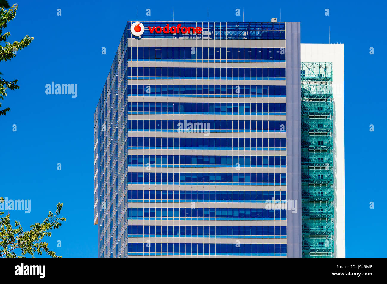 BUCHAREST, ROMANIA - MAY 18, 2017: Modern Office Building In North ...