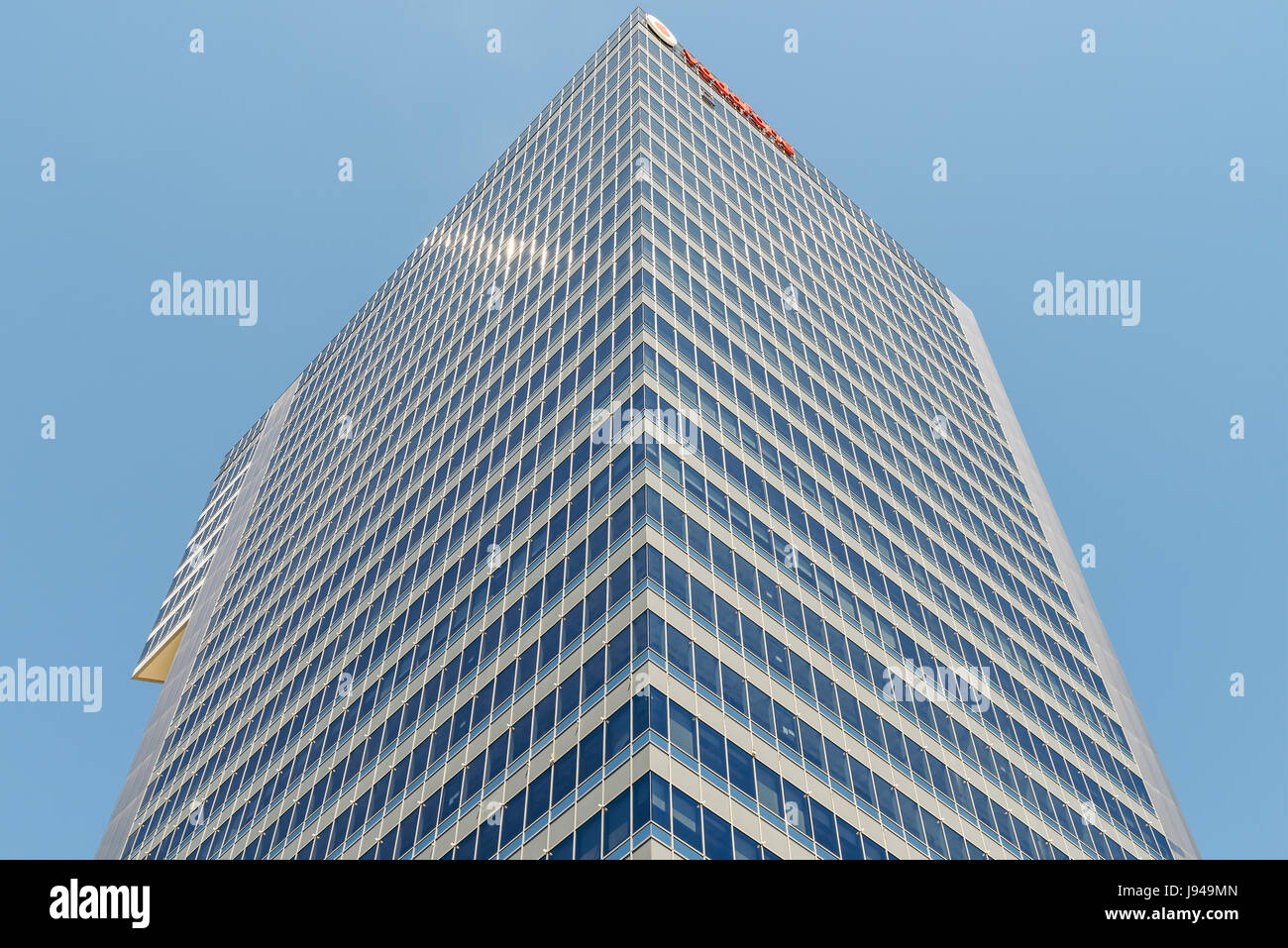BUCHAREST, ROMANIA - MAY 18, 2017: Modern Office Building In North ...