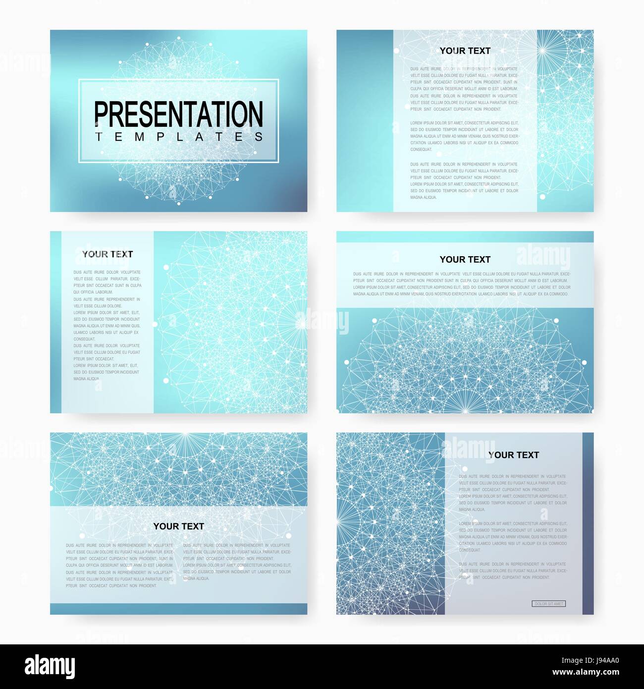Set of vector templates for multipurpose presentation slides. Brochure ...