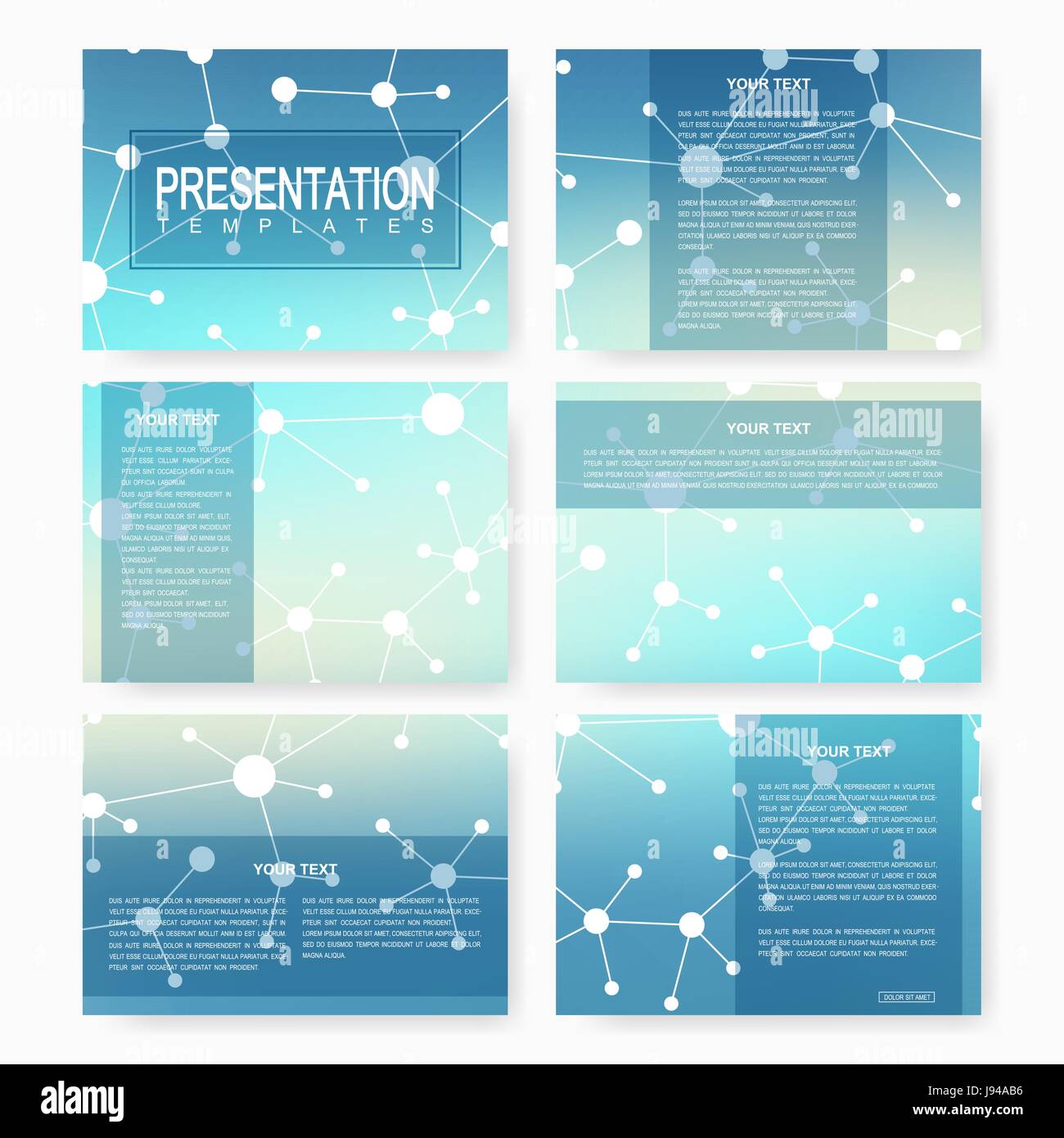 Set of vector templates for multipurpose presentation slides. Brochure ...