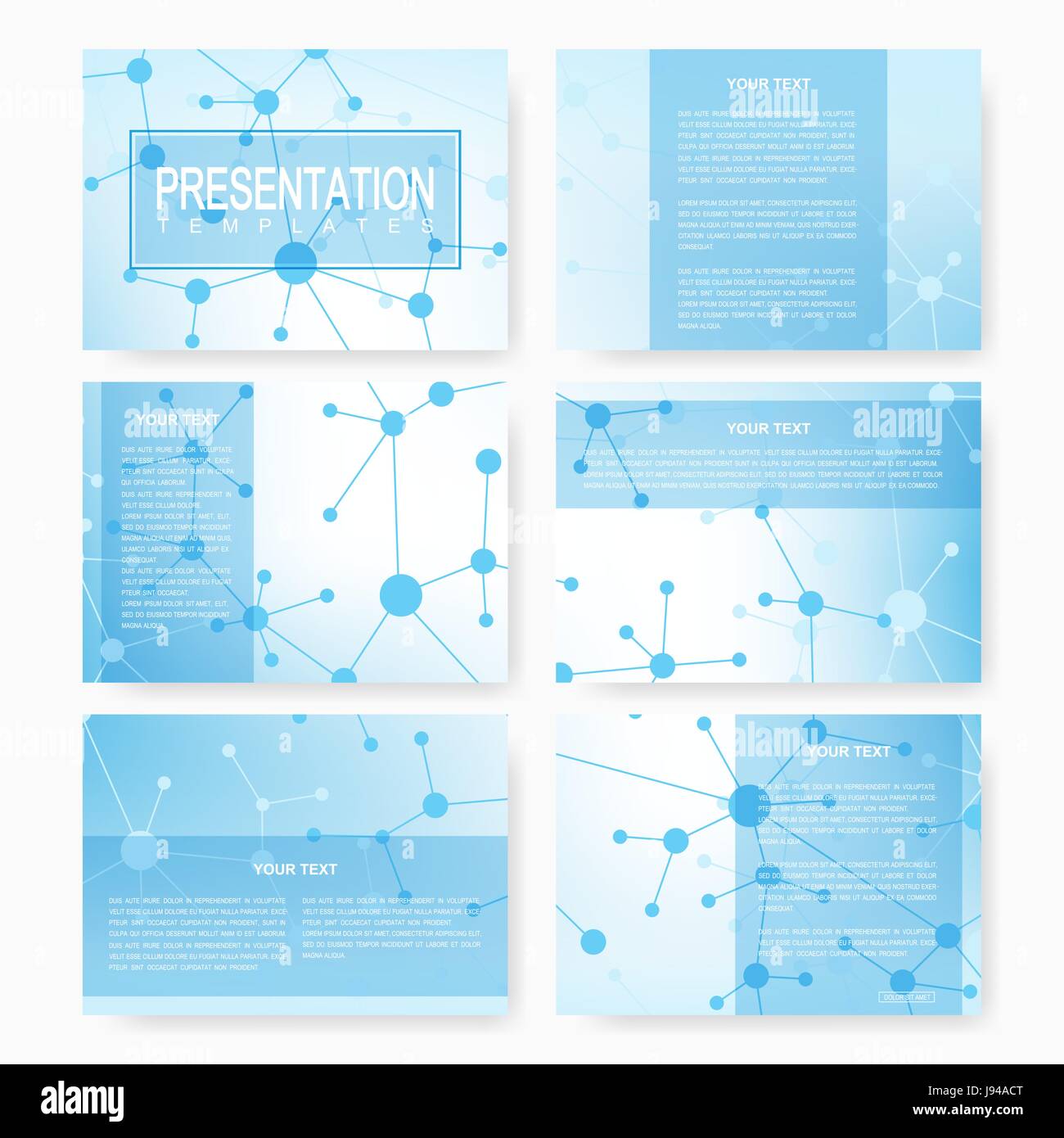 Set of vector templates for multipurpose presentation slides. Brochure ...