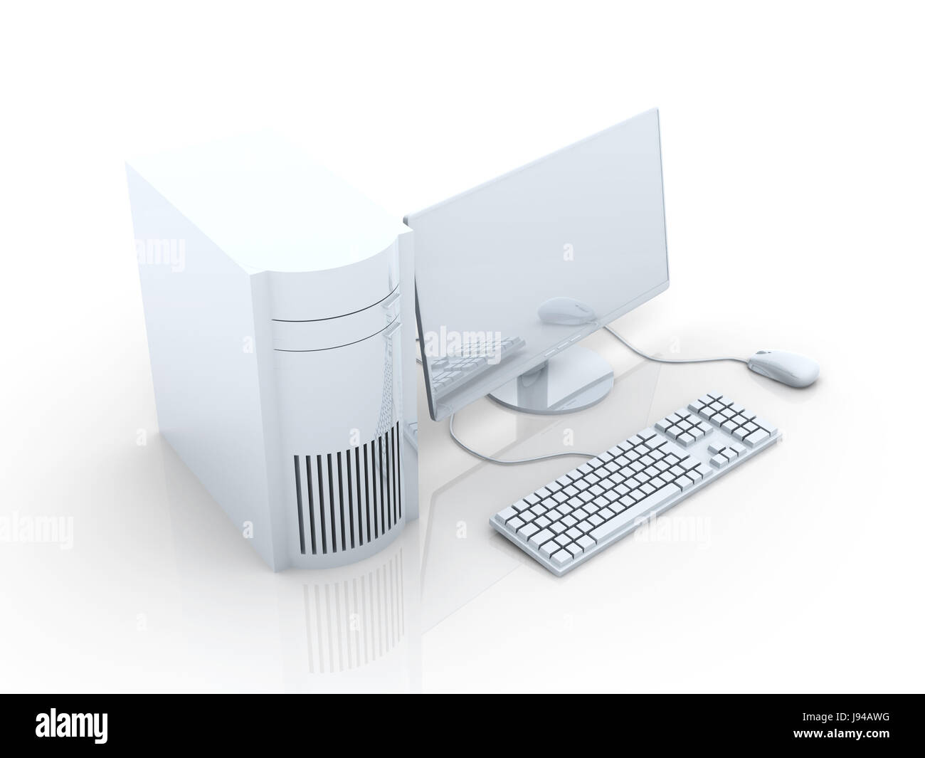 tower, office, keyboard, isolated, graphic, hardware, illustration ...