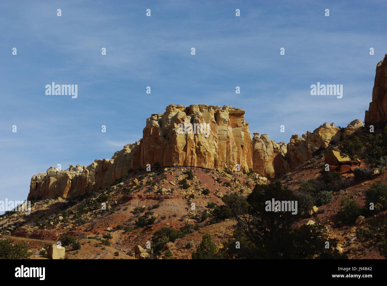 blue, tower, formation, rock, sandstone, firmament, sky, red, wall ...