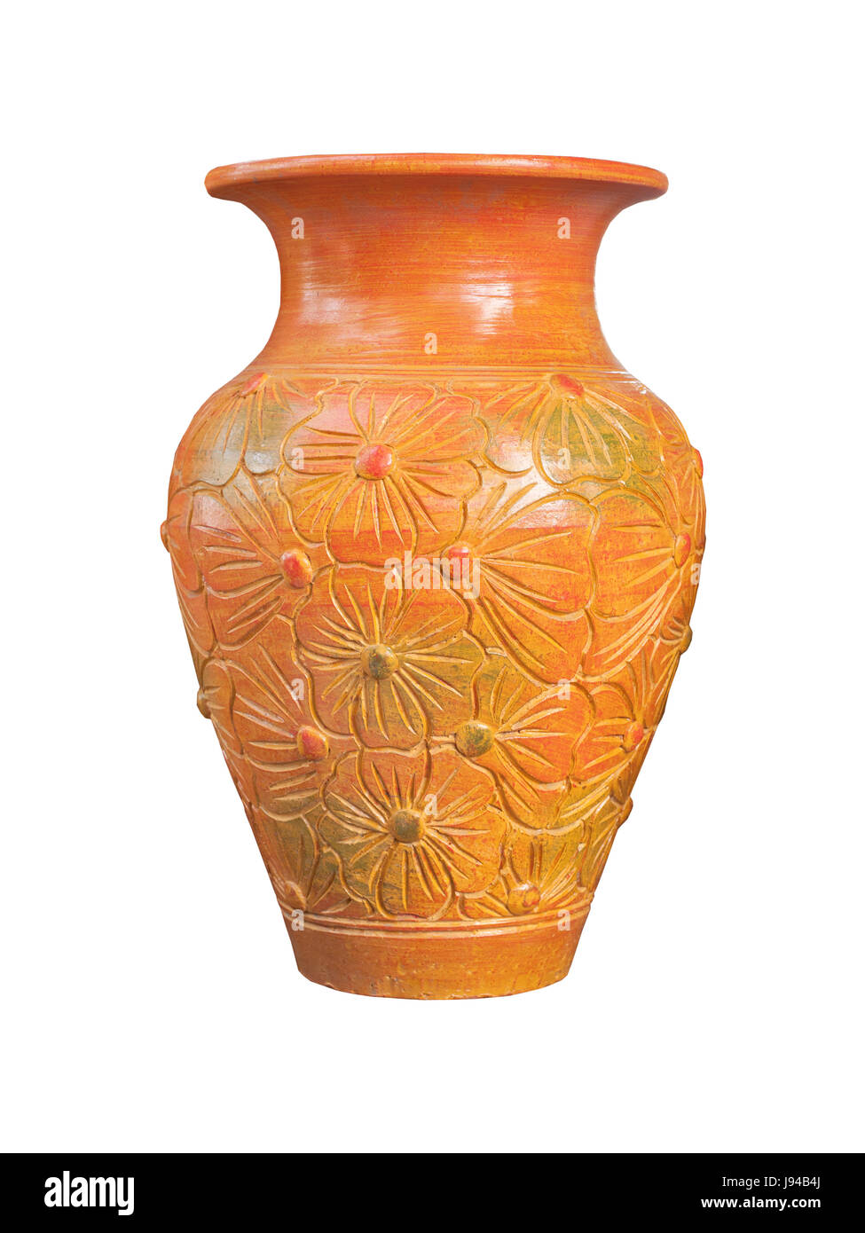 beautiful clay jug isolated white Stock Photo - Alamy