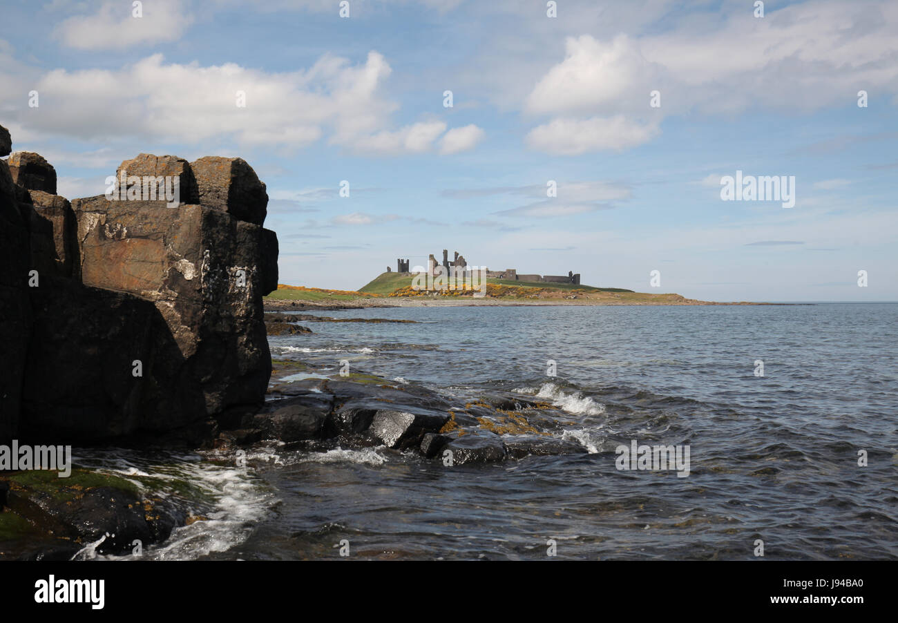 Dunstanburgh Castle Northumberland Stock Photo - Alamy