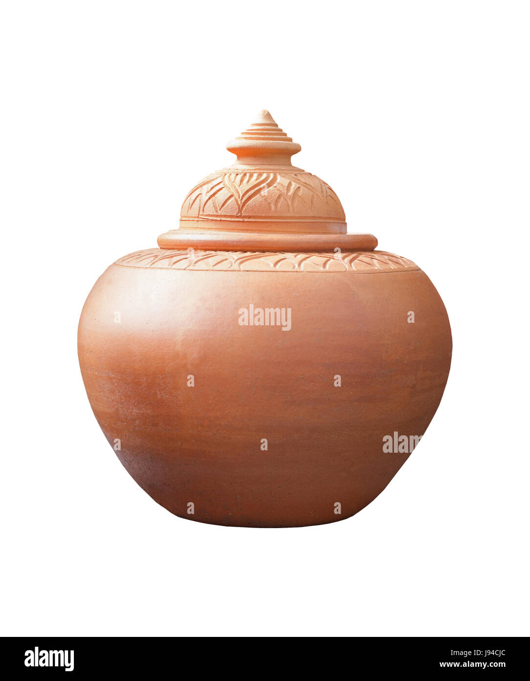 beautiful clay jug isolated white Stock Photo - Alamy