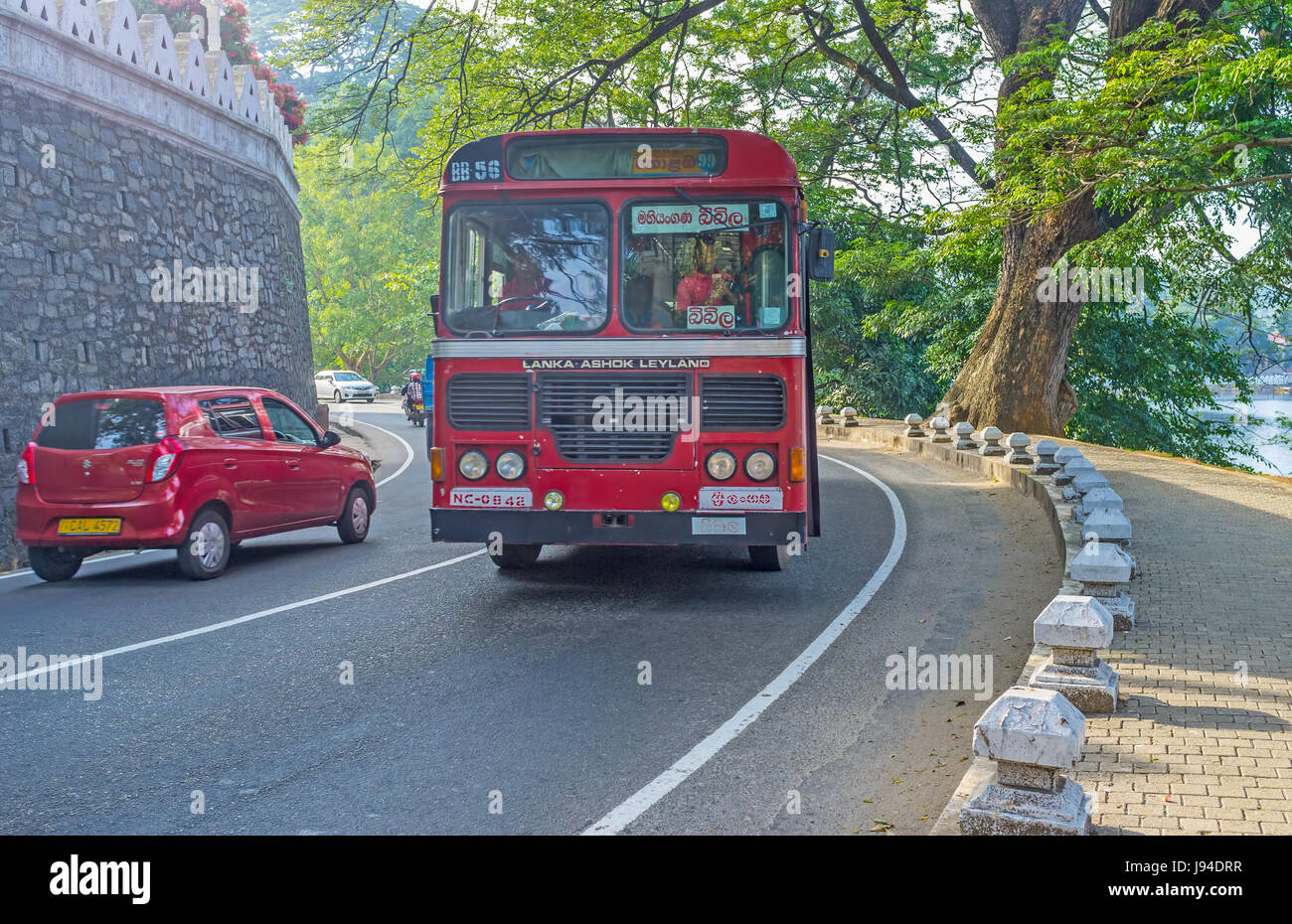 KANDY, SRI LANKA - NOVEMBER 28, 2016: Most of intercity buses in Sri ...
