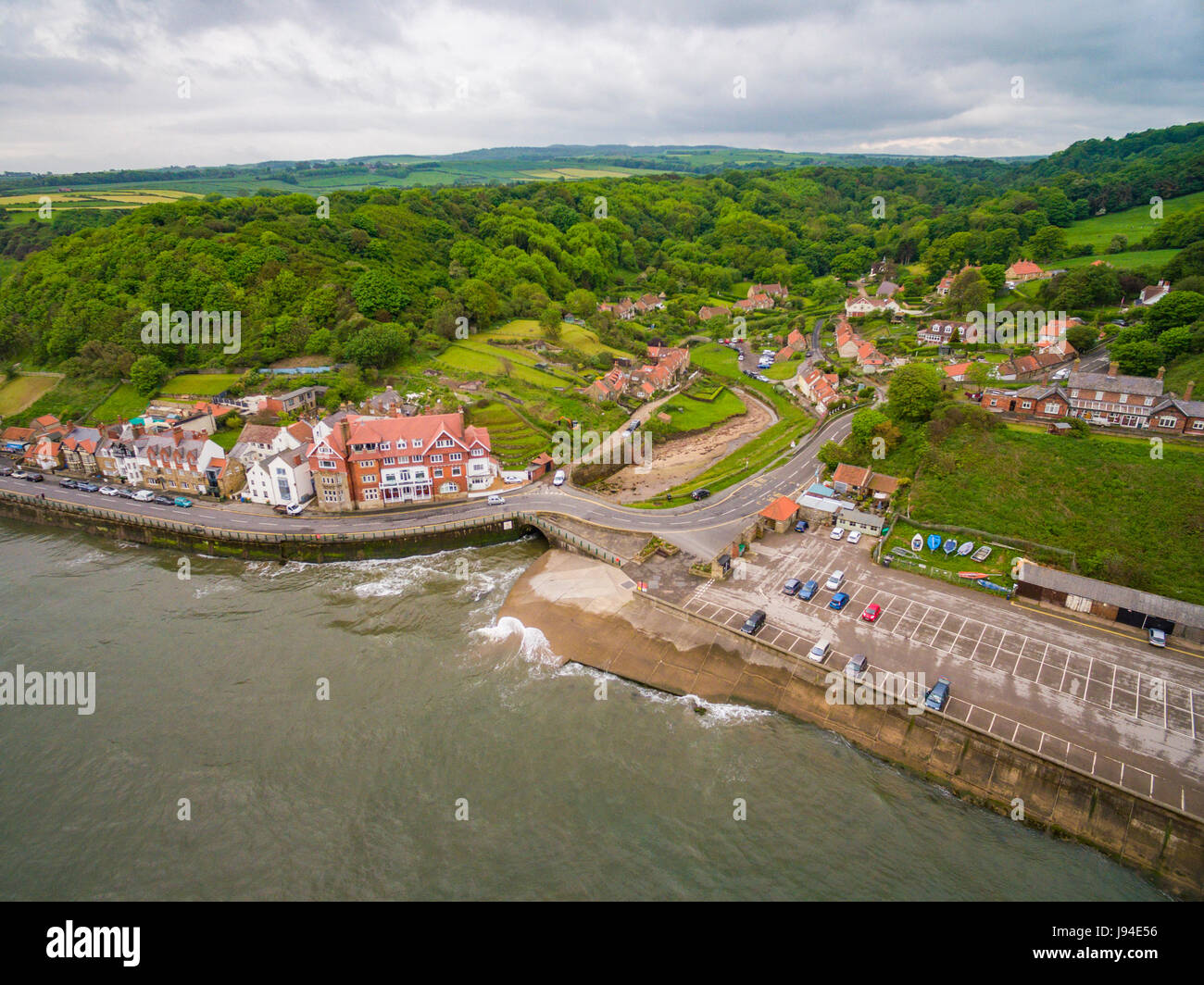 Wonderful Sandsend near Whitby in North Yorkshire Stock Photo - Alamy