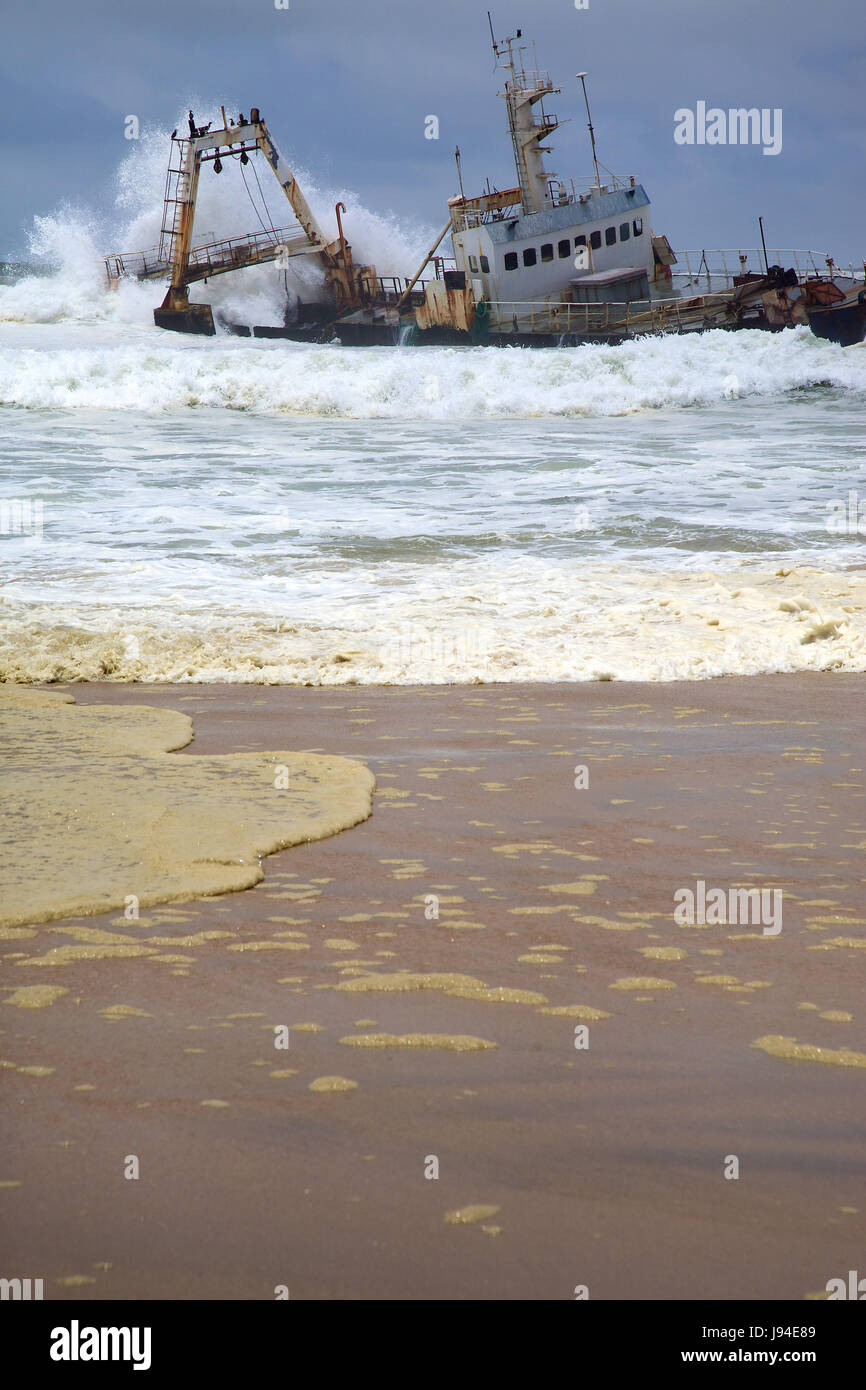 blue, traffic, transportation, namibia, beach, seaside, the beach ...
