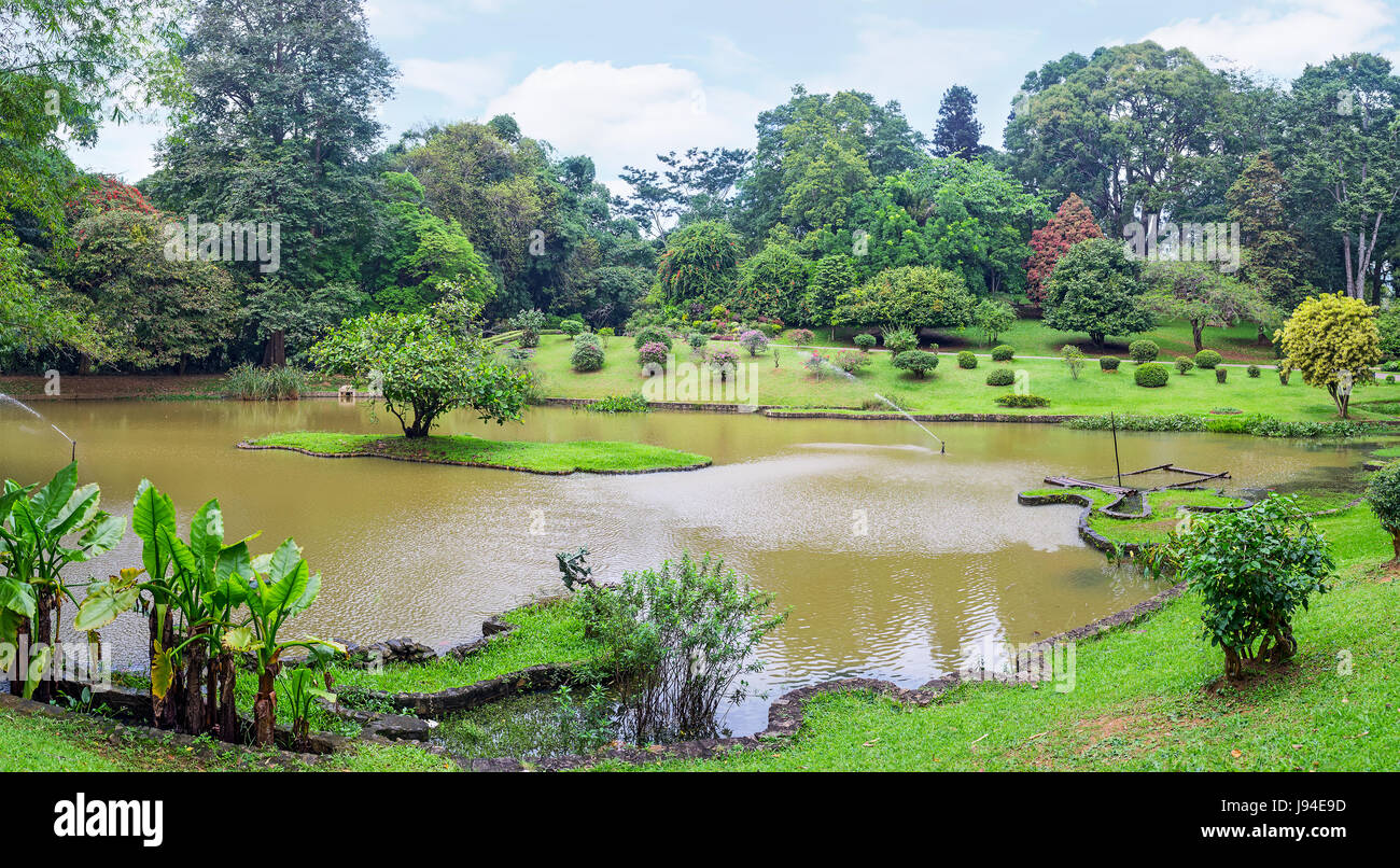 The tiny lake among the perfectly landscaped Wet Zone Garden department ...
