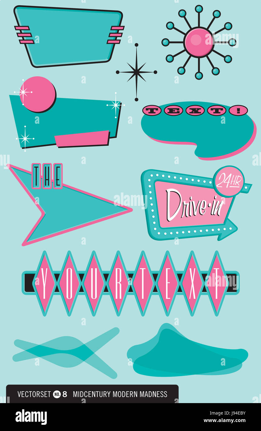 Retro Boomerang Shapes