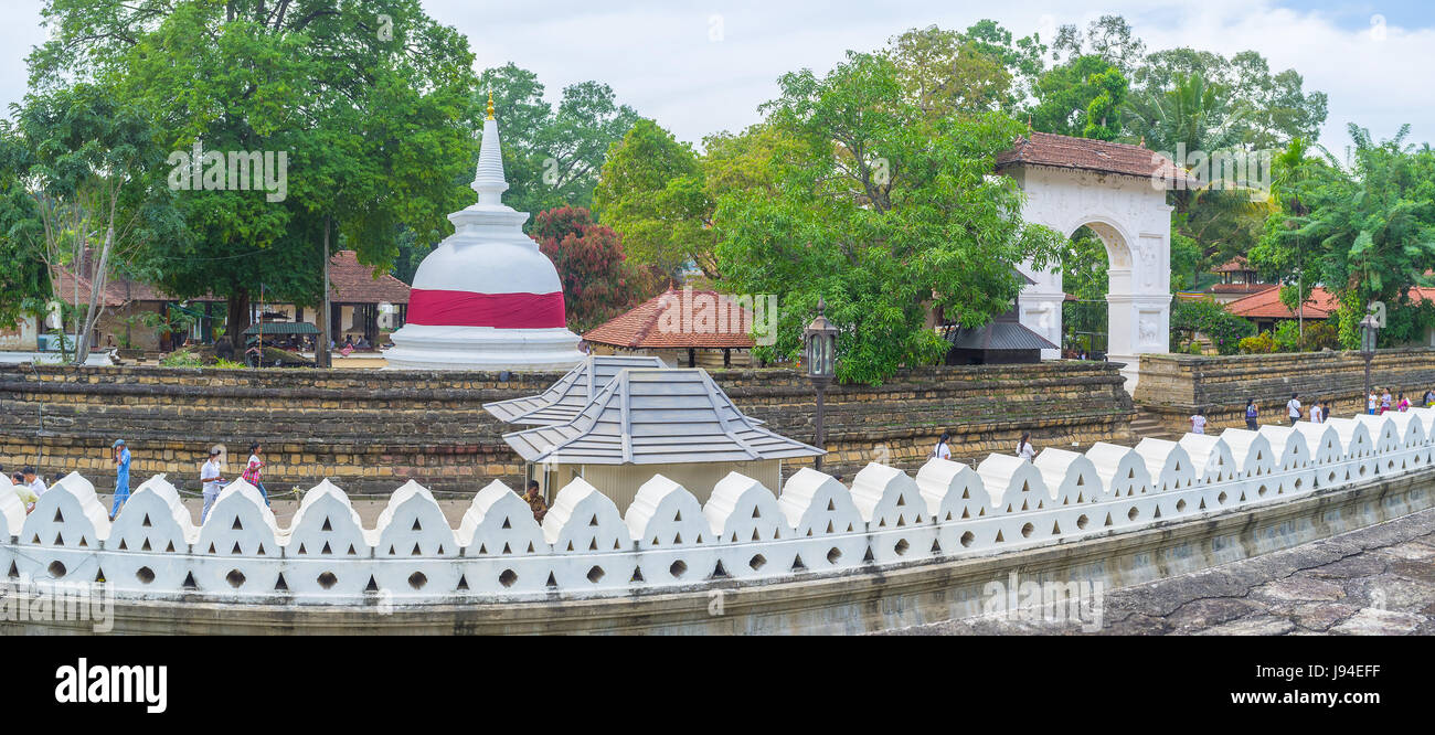 KANDY, SRI LANKA - NOVEMBER 28, 2016: The view on Natha Devalaya religion complex from the ...