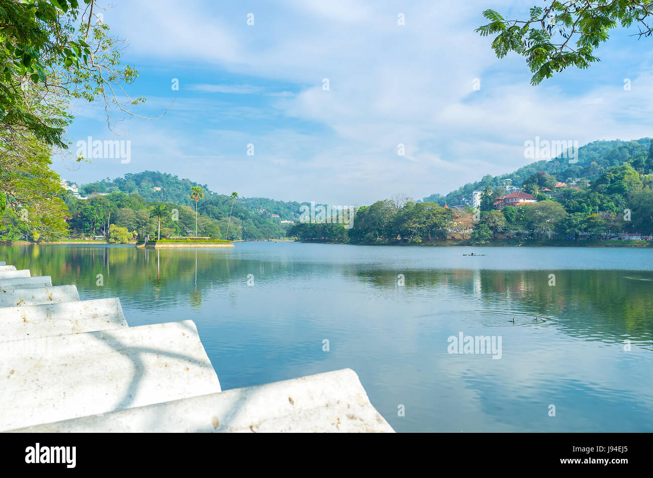 Kandy Lake is a visit card of the city and dominated on its landscape ...