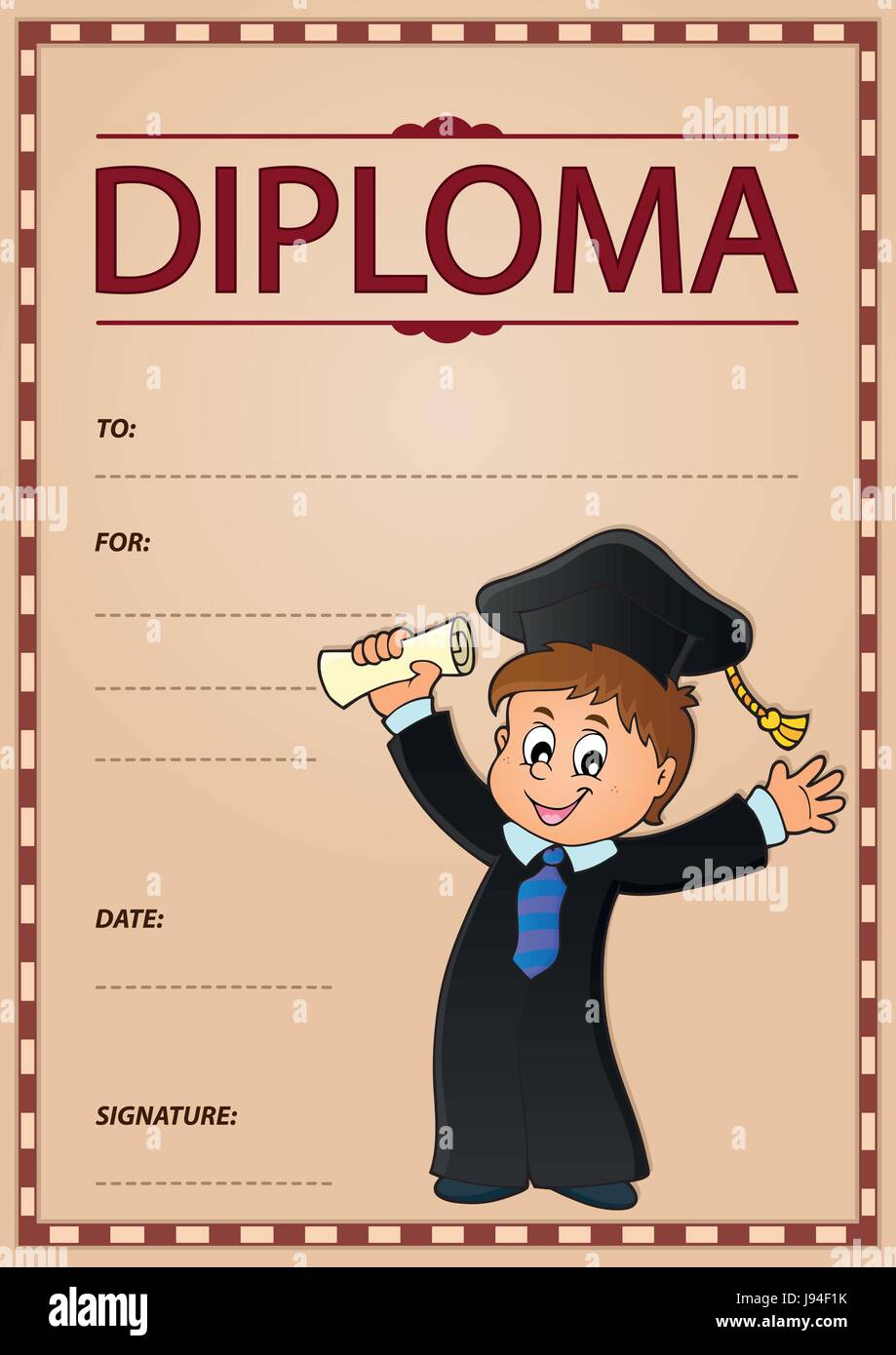 Diploma theme image 2 - eps10 vector illustration Stock Vector Image ...