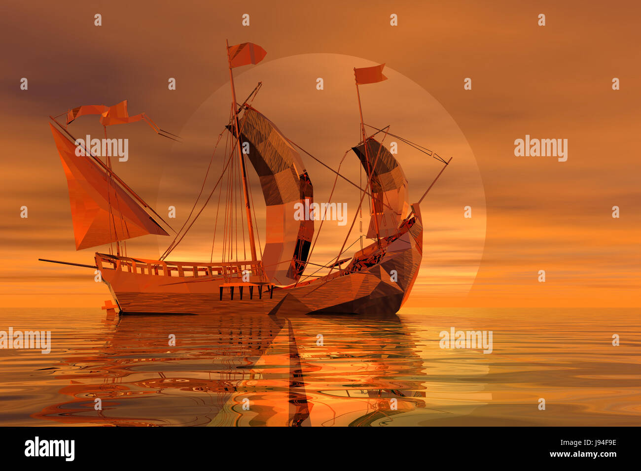 golden, sailing ship, sailing boat, sailboat, rowing boat, boat ...