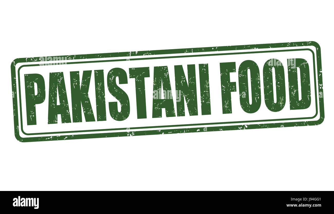 Pakistani food grunge rubber stamp on white background, vector ...