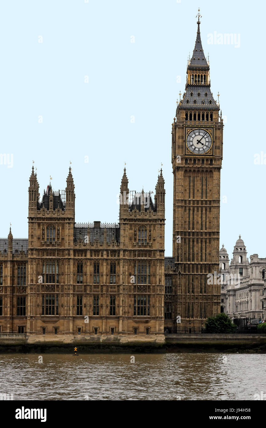 tower, clock, london, thames, landmark, river, water, tower, historical ...