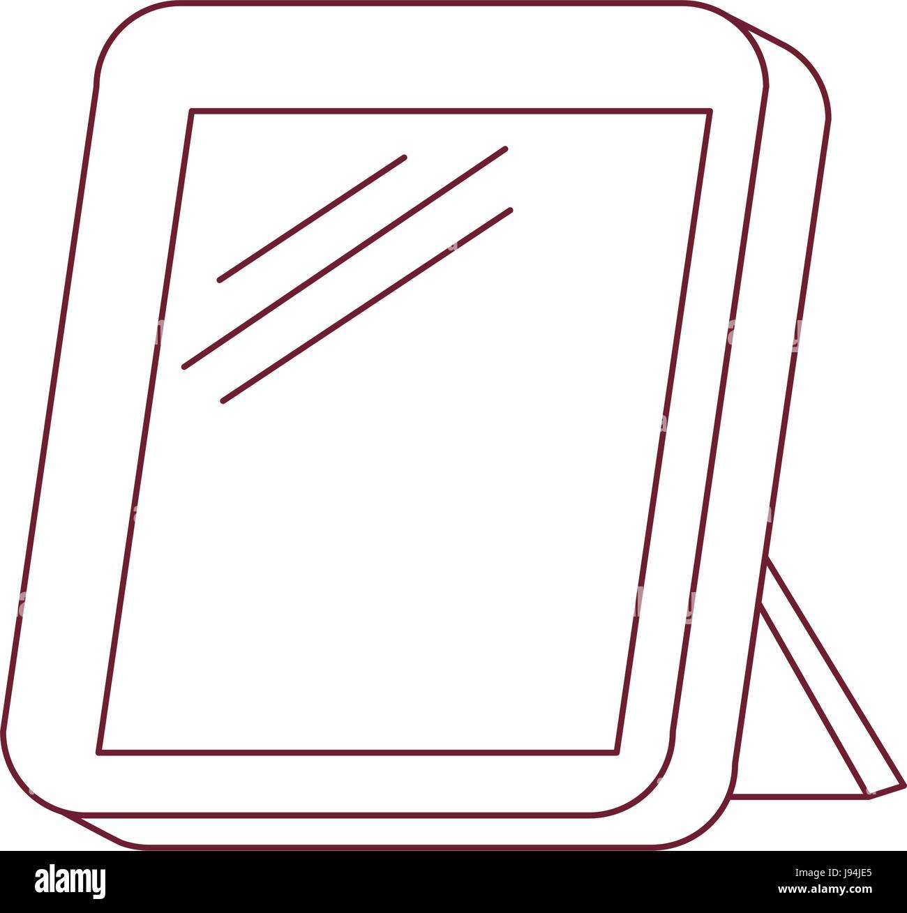 dark red line contour of photo frame Stock Vector Image & Art - Alamy