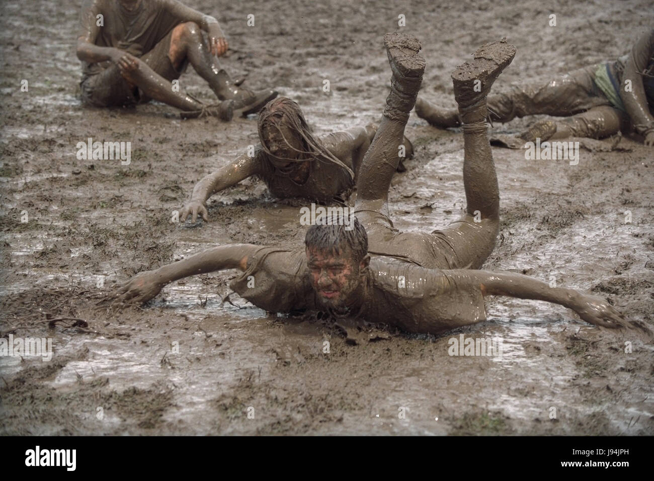 Glastonbury Festival 1998, one of the worst years for mud, where ...