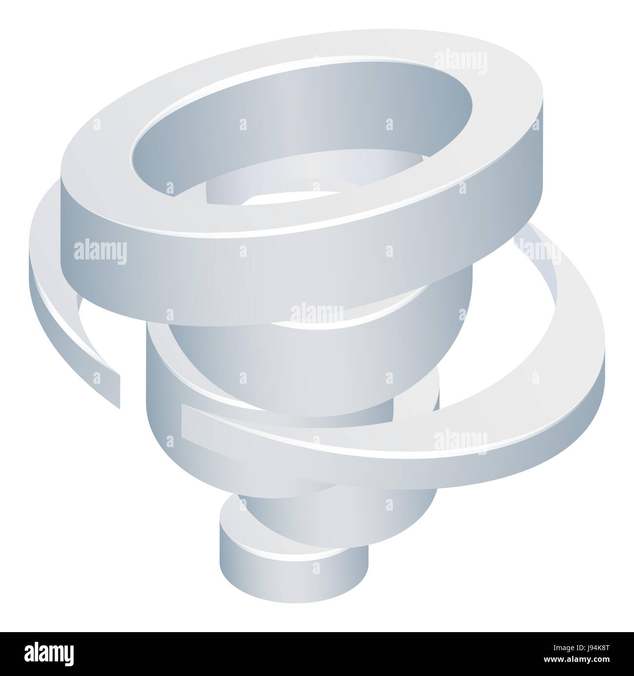 A 3d isometric tornado, cyclone, hurricane or twister weather icon ...