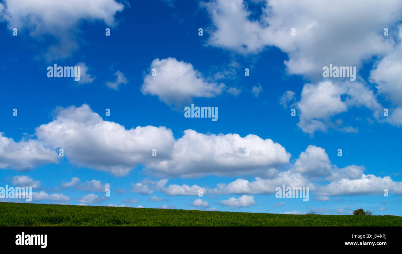 Blue Sky Clouds and landscape Stock Photo - Alamy