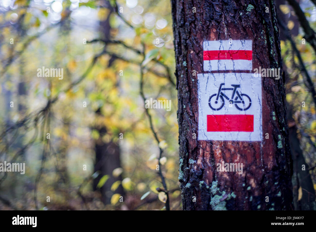 Bike path sign hi-res stock photography and images - Alamy