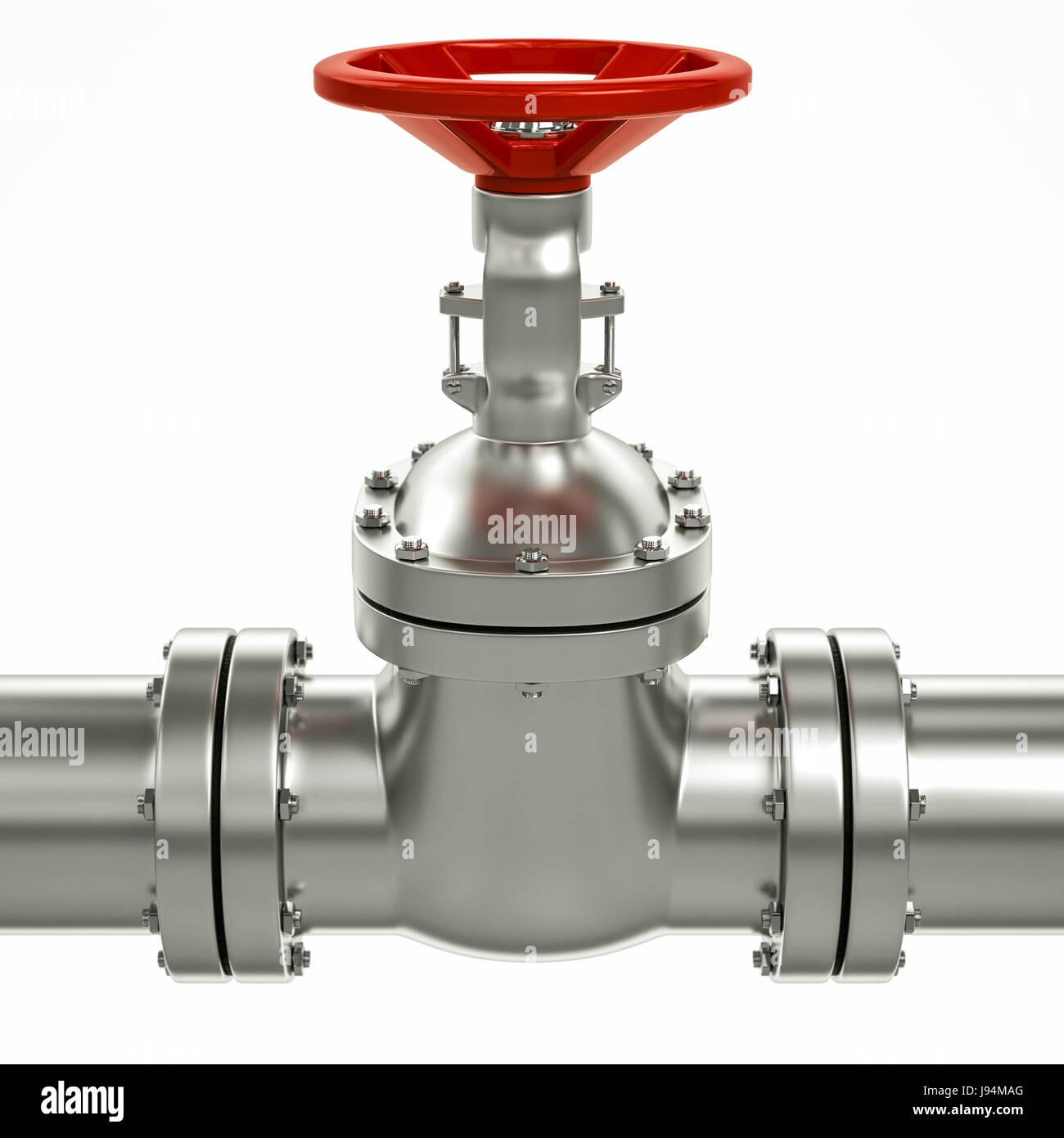 3d metal gas pipe line valves on a white background Stock Photo - Alamy