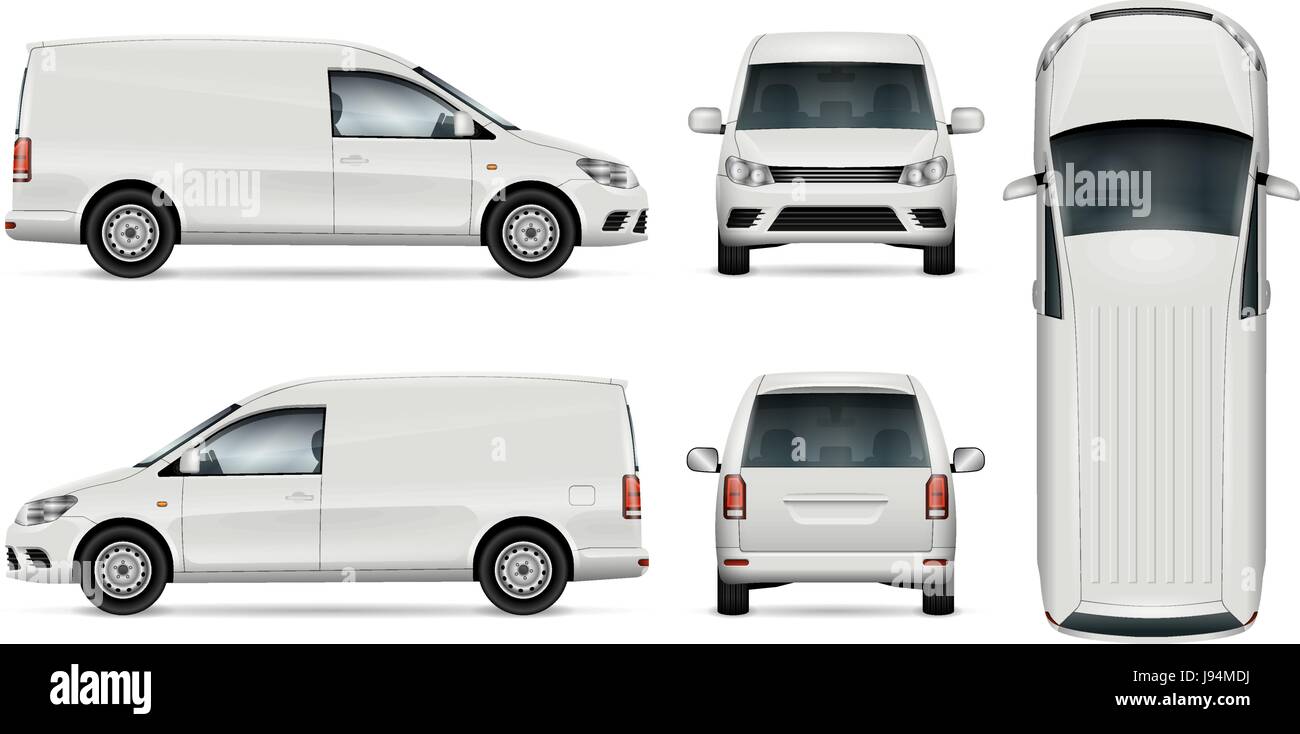 Car vector template for car branding and advertising. Isolated mini van ...