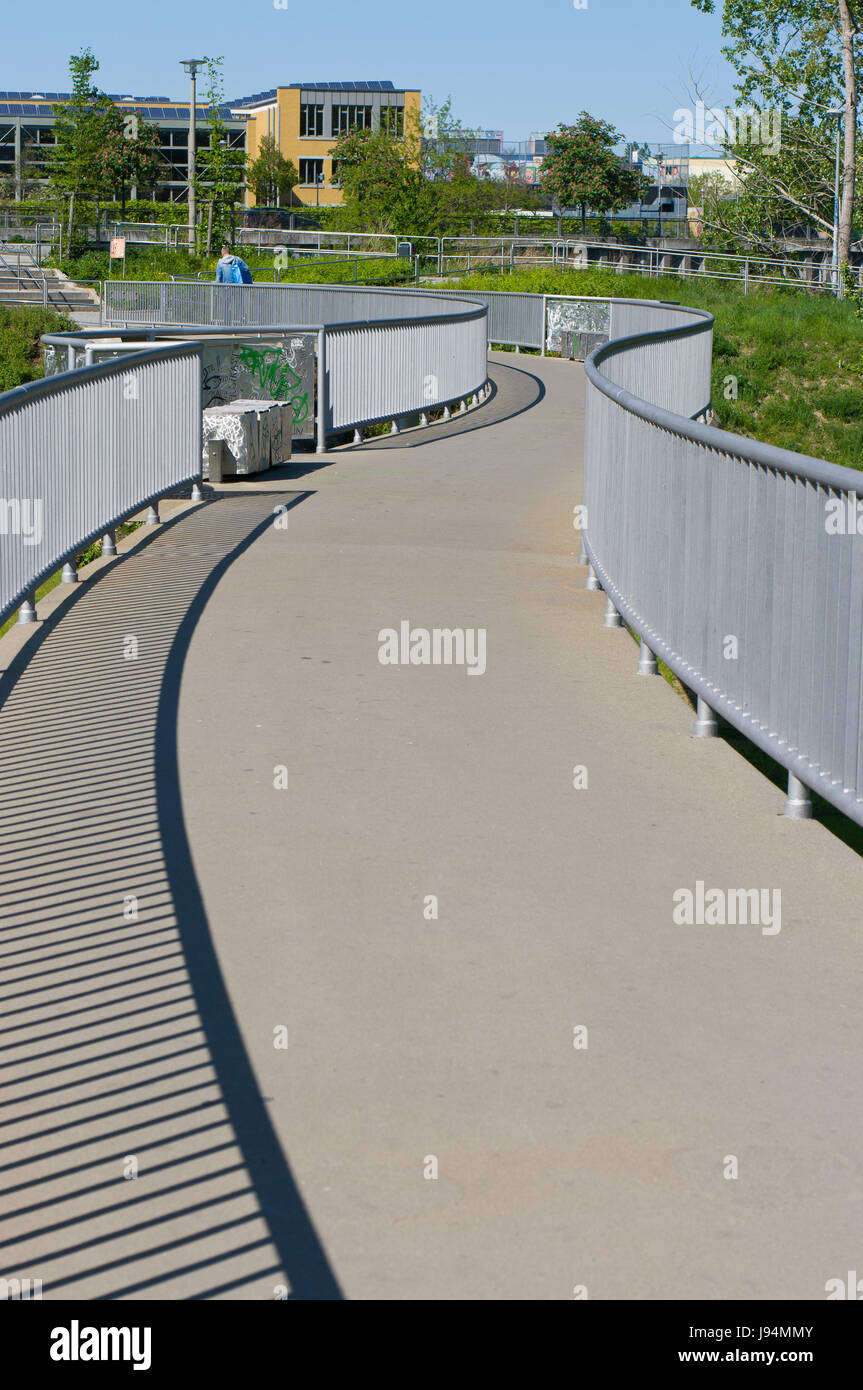 bridge, anomalous, unusual, sidewalk, transition, pedestrian, road ...