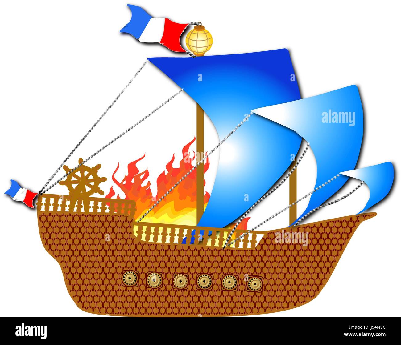 Medieval ship deck Stock Vector Images - Alamy