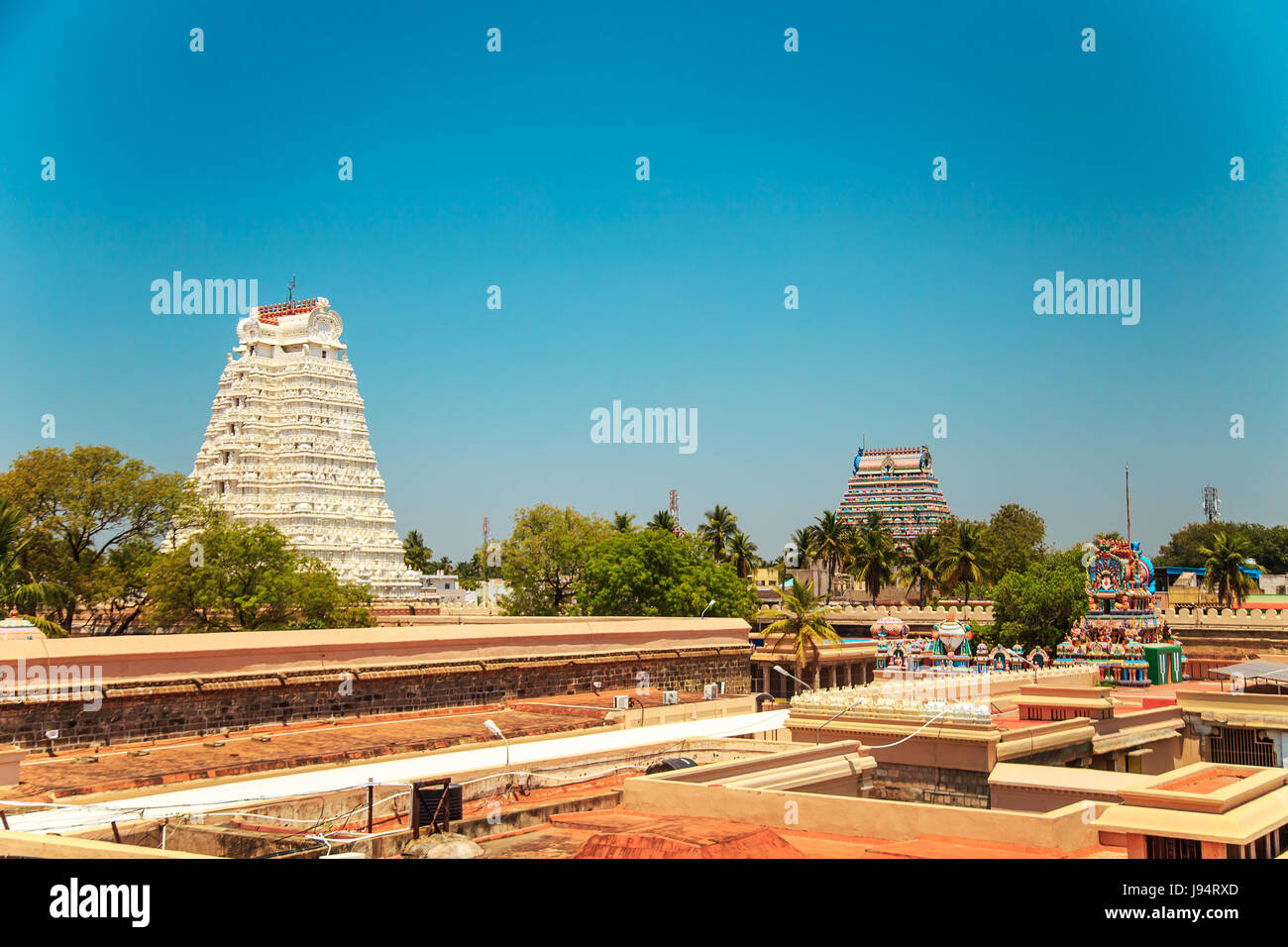 Temple of Sri Ranganathaswamy in Trichy, Tamil Nadu state, South India ...