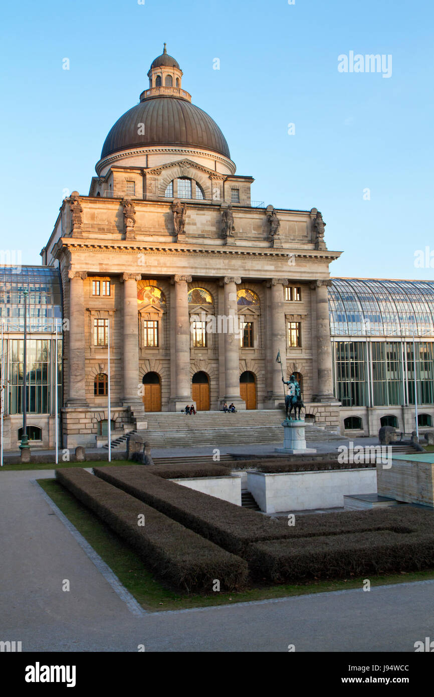 dome, bavaria, germany, german federal republic, munich, evening light ...