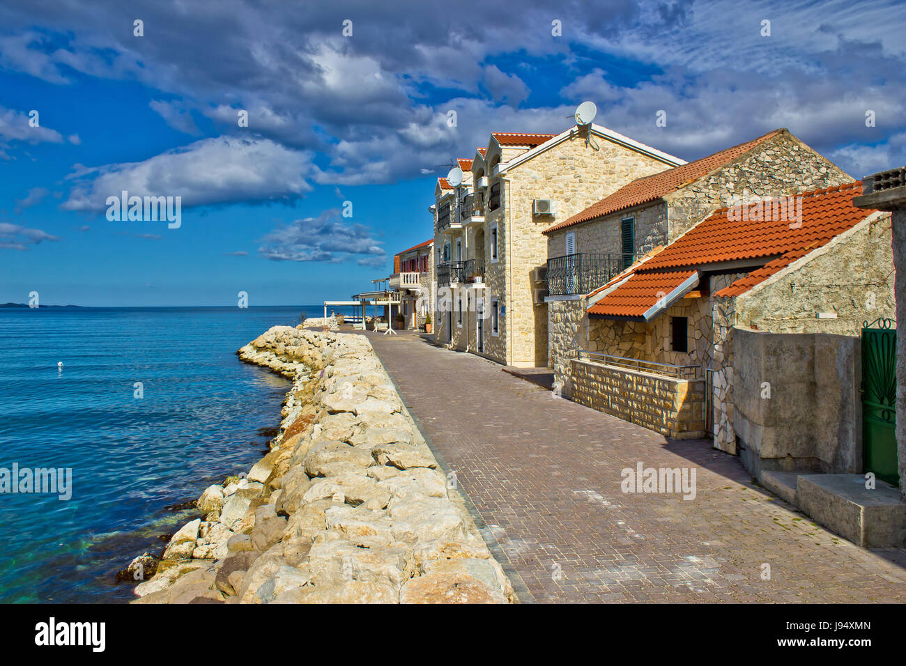 blue, house, building, city, town, stone, europe, water, mediterranean ...