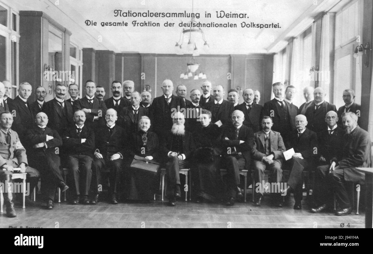 The whole parliamentary group of the Deutschnationale Volkspartei (DNVP ...