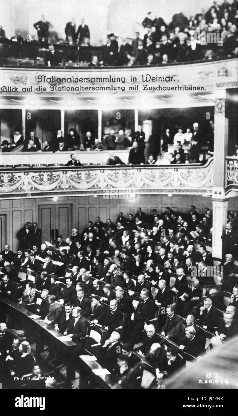 Constitutional session of the German National Assembly (Weimar National ...