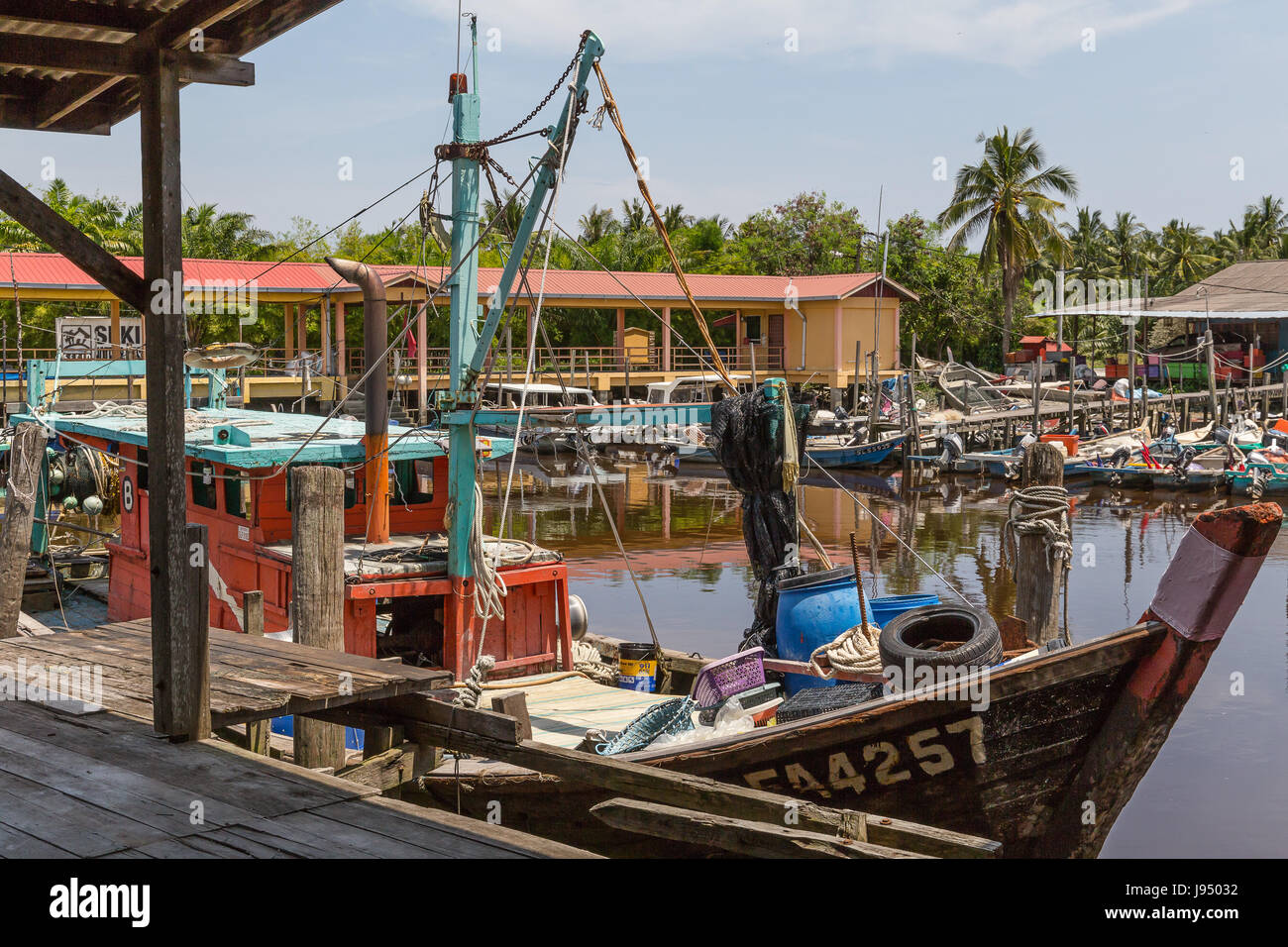 The fishing village called Bagan in Sekinchan town. Malaysia Stock ...