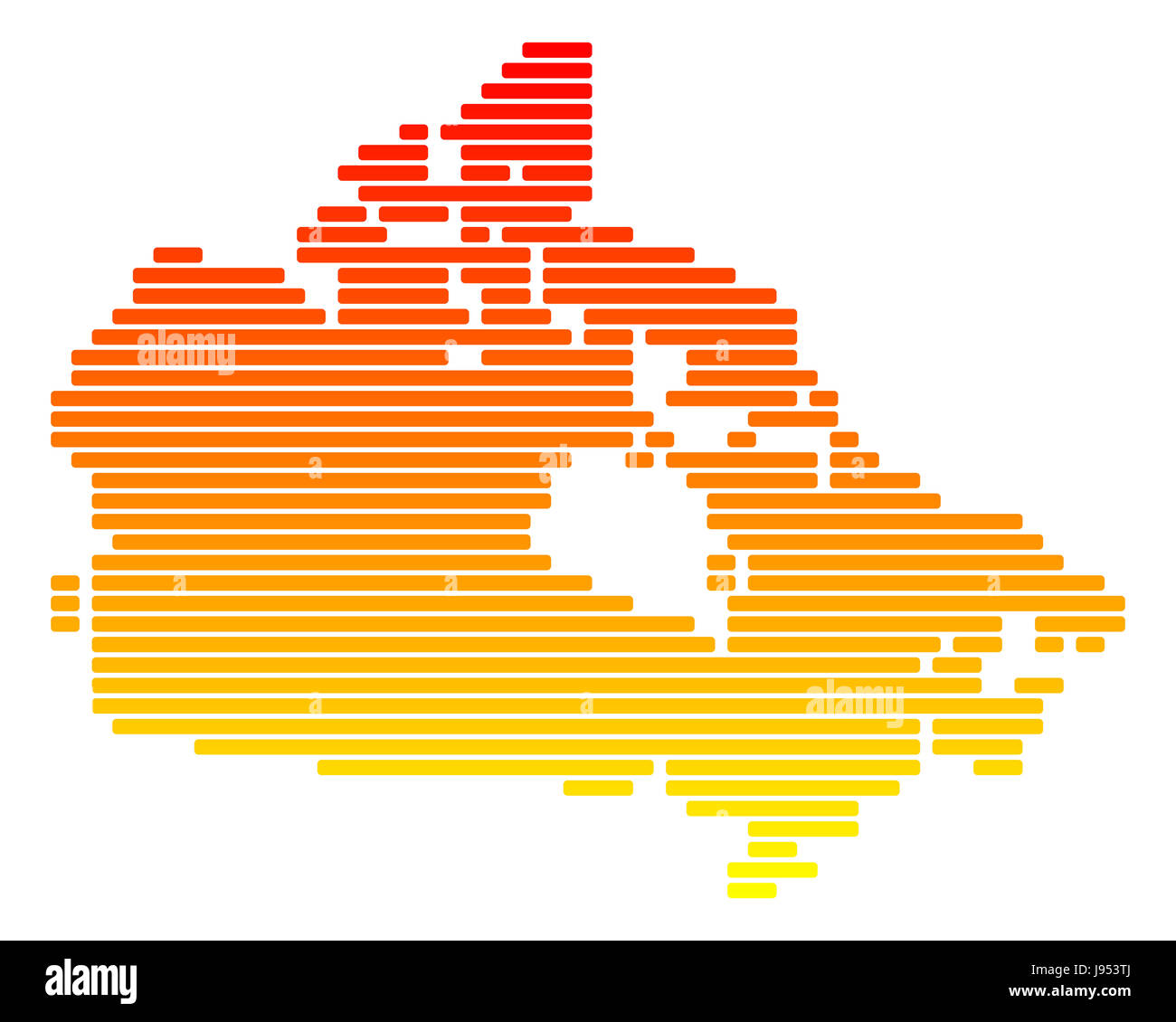 Canada line map hi-res stock photography and images - Alamy