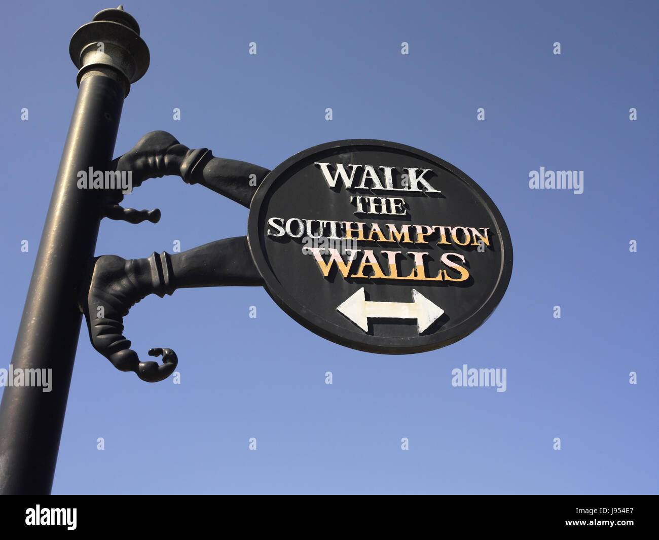 Walk the Southampton Walls sign Stock Photo - Alamy