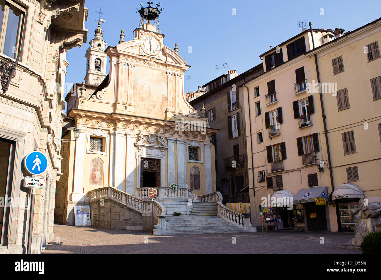Town of Mondovi, Piedmont, north of Italy: details of the historical ...