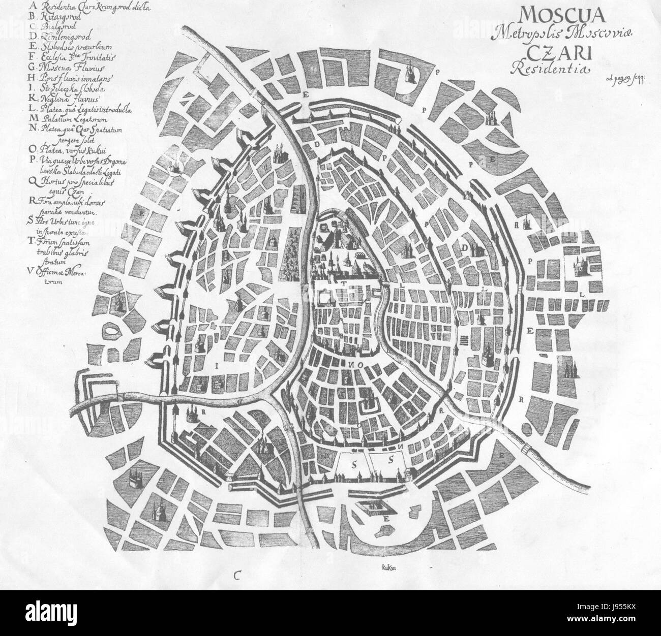 This likely refers to a historical map of Moscow, created by the ...