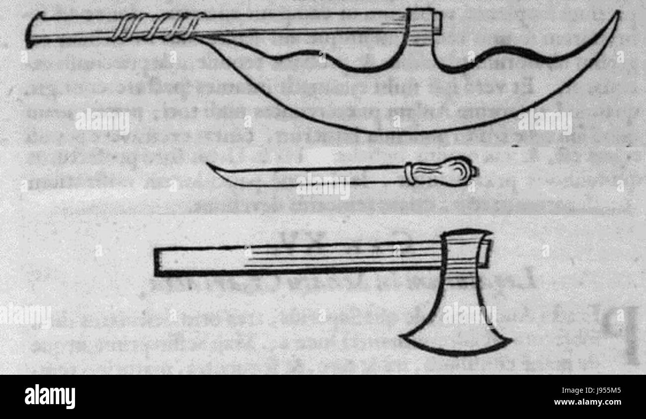 An illustration or depiction of a weapon used by the streltsy, the ...
