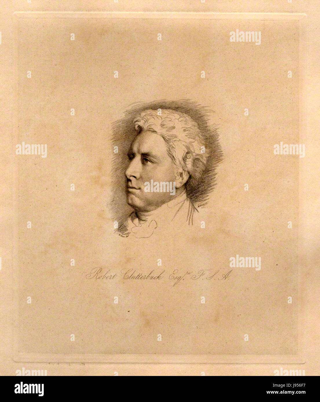 Robert Clutterbuck by William Bond, after William Henry Hunt Stock ...